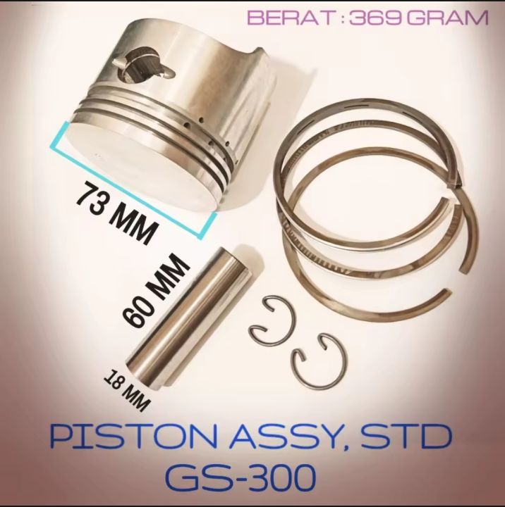 GS 300 PISTON ASSY STD 73MM UNTUK MESIN PENGGERAK KUBOTA | Lazada Indonesia