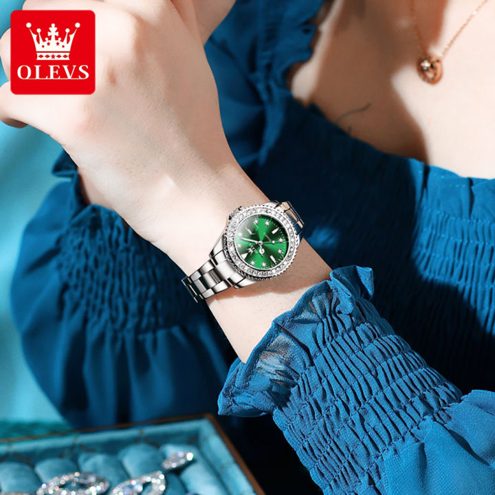 สินค้าใหม่! นาฬิกาสุภาพสตรียอดนิยม OLEVS ลดราคาแบรนด์2023นาฬิกา Rolex ...