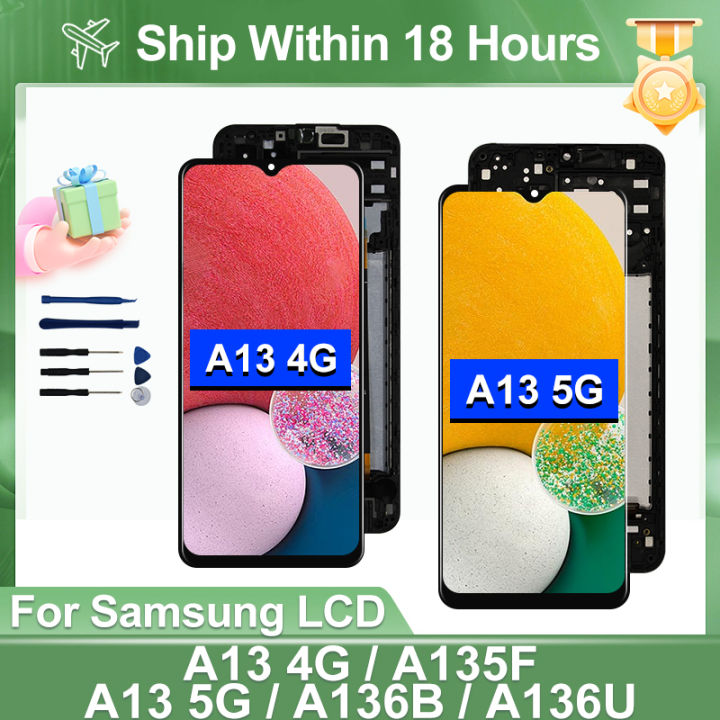 ทางเลือกสำหรับ Samsung Galaxy A13 4G จอแสดงผล LCD SM-A135F SM-A135M ...