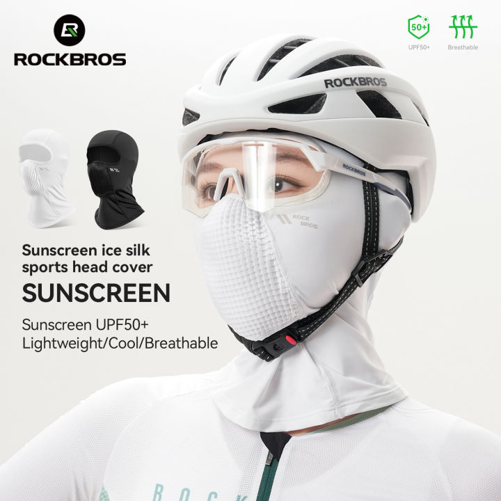 ROCKBROS Cycling Full Face Mask Anti-UV Sun Protection Breathable MTB ...