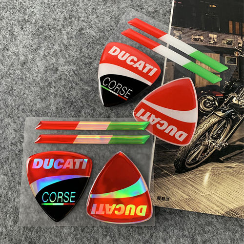 Ducati Logo Decal 3D Resin Gel Motorcycle Sticker for Ducati All 696 ...