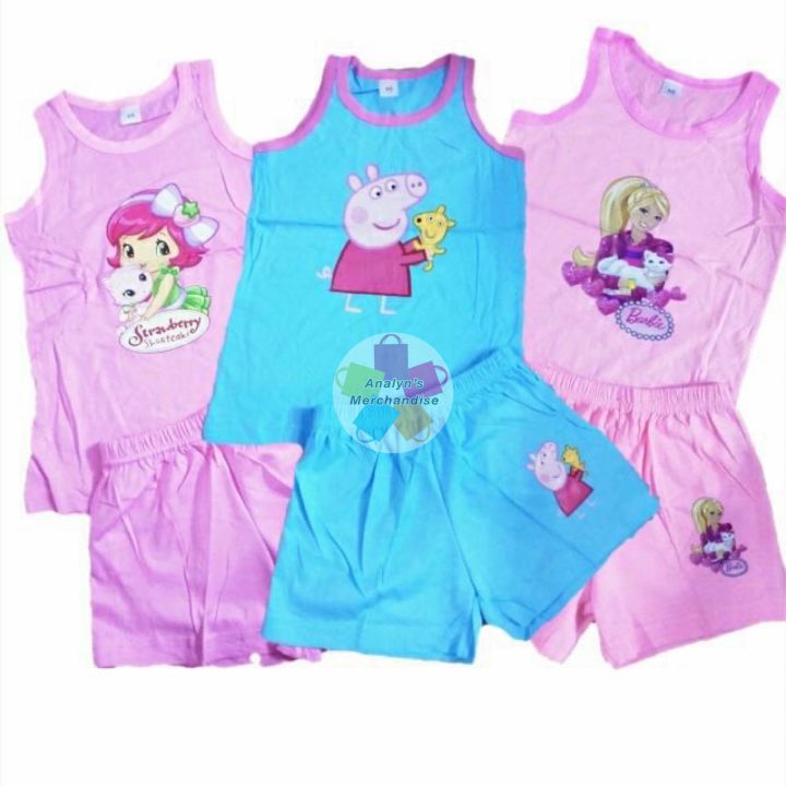 analyn's Sets Character Terno Sticker for Girls Sando and Short Cotton ...