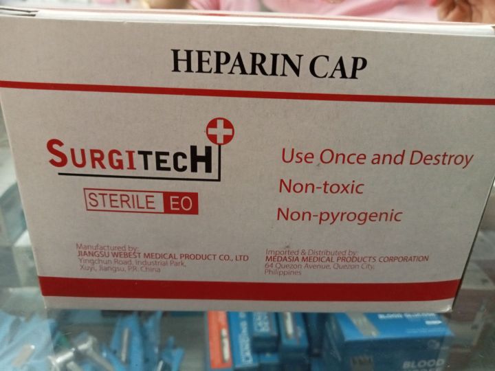 Heparin cap /Heplock Per box or Per Pc | Lazada PH