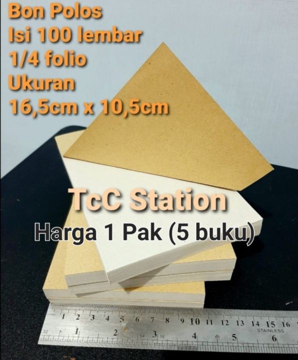 Nota Koran Bon Polos 1/4 folio isi 100 lembar dapat 5 buku - isi 50 ...