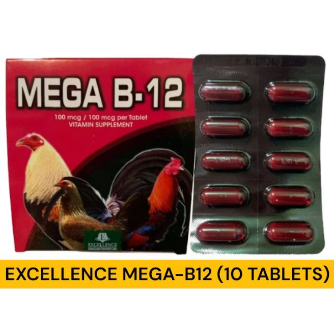 EXCELLENCE MEGA-B12 FOR GAMEFOWL (10 TABLETS) | Lazada PH