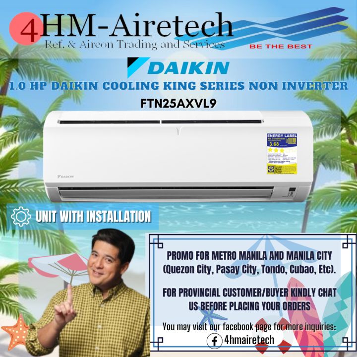 Fourhm Daikin 1 0hp R32 D Smart Queen Series Split Type Inverter Aircon