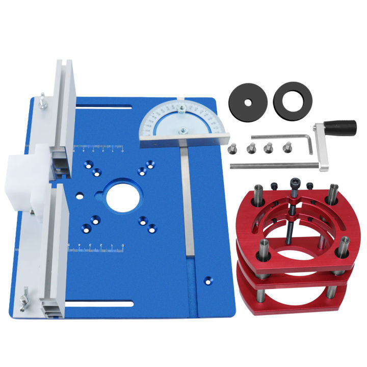 Woodworking Aluminum Router Table Insert Plate W/ Miter Gauge Guide and ...