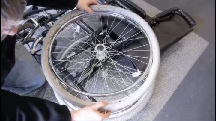 20 22 24 X1 3/8 Wheelchair Bike Solid Stretch Tires No Pneumatic ...