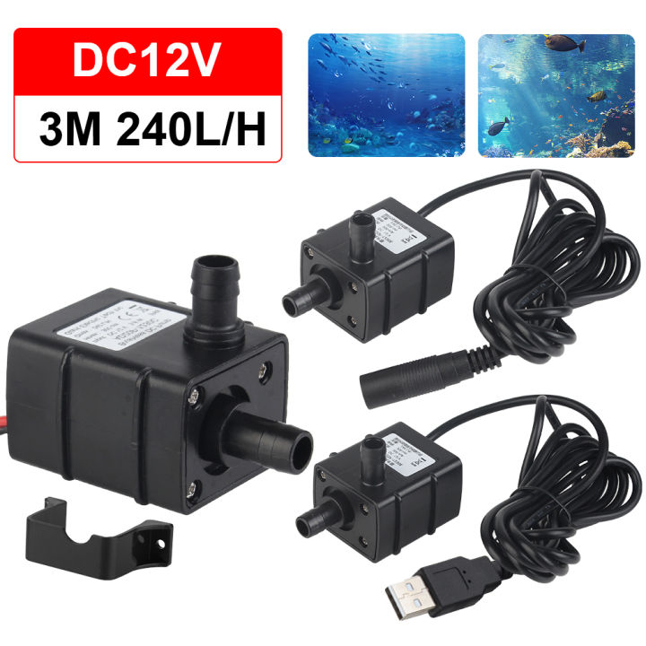 Water Circulation 120L/H Mini Submersible Pump USB Pumping DC12V ...