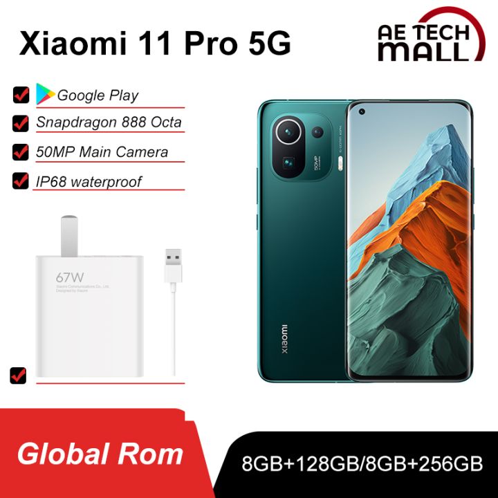 Global ROM Xiaomi Mi 11 Pro 5G Smartphone Snapdragon 888 Octa Core 6.81 98%new USED 2K 120Hz ...