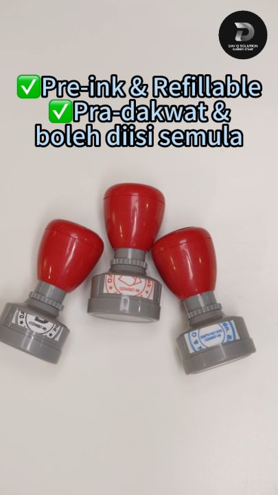 Rubber Stamp / Self Ink Rubber Stamp / Pre Ink Rubber Stamp / Round ...