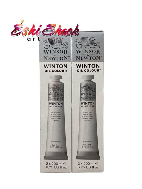 Winsor & Newton Winton Oil Colour 200ml TWIN PACK Titanium White ...