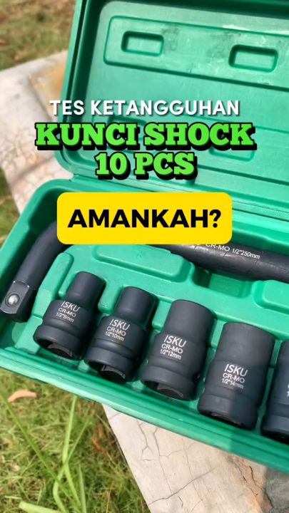 ISKU Kunci Shock Impact / Shock Set 10pcs CR-MO 1/2 Tool Kit 10 In 1 ...