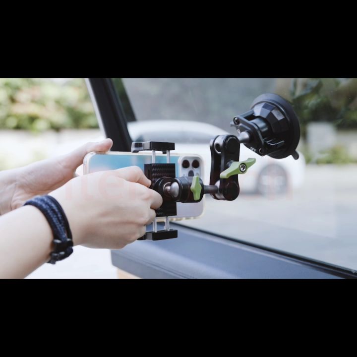 ((HOT)) ที่ยึดโทรศัพท์ iPad Tablet GoPro สำหรับรถยนต์ หัวบอล Aluminum ...