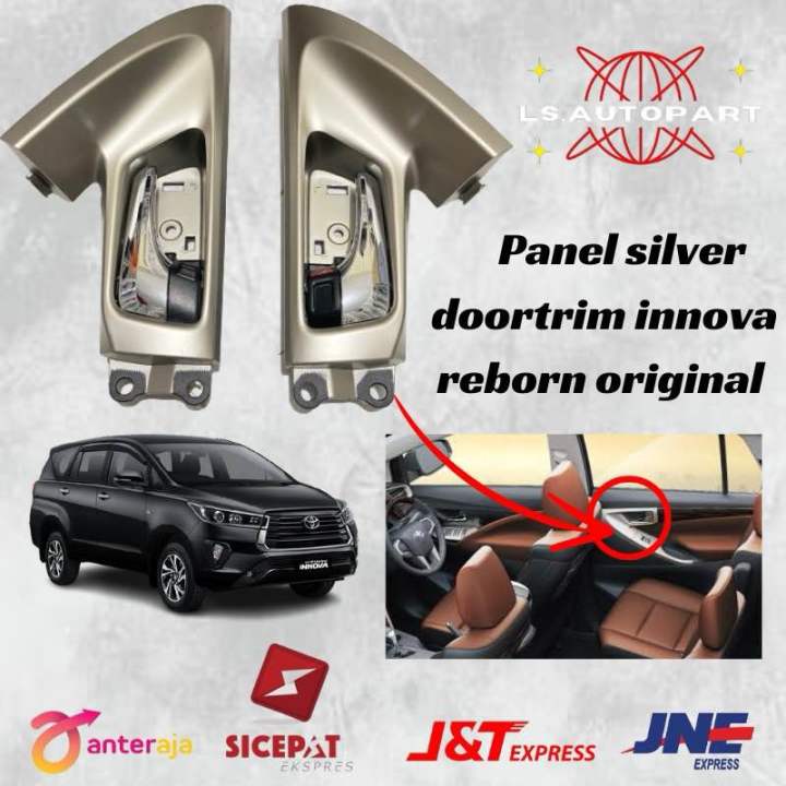 Panel silver doortrim innova reborn original + handle pintu dalam ...