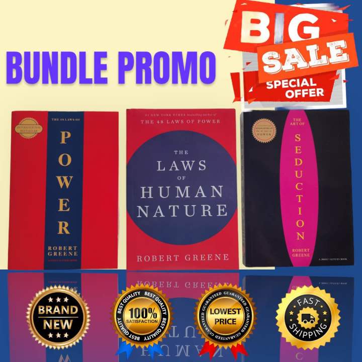 Robert Greene 3 Book Bundle - Laws of Human Nature, 48 Laws of Power & Art of Seduction ...