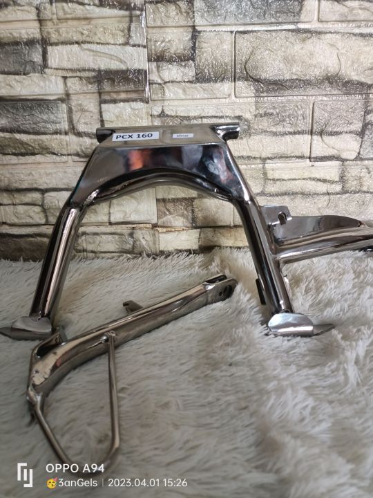 HONDA PCX160-STAINLESS SIDE&CENTER STAND (STANDARD SIZE)WITH NO SPRING ...