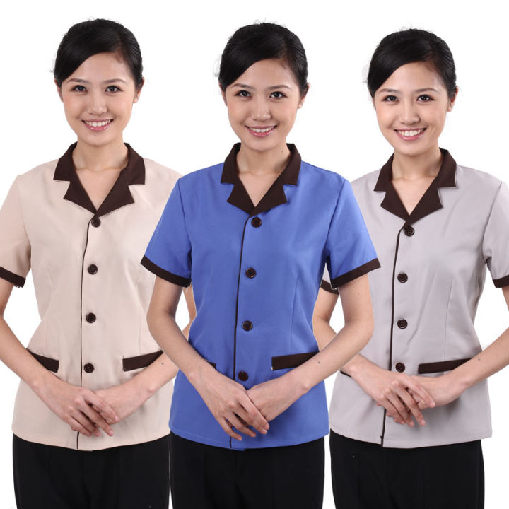 Cleaning Service Uniform Short Sleeve Cleaner Work Clothes Hotel Work ...