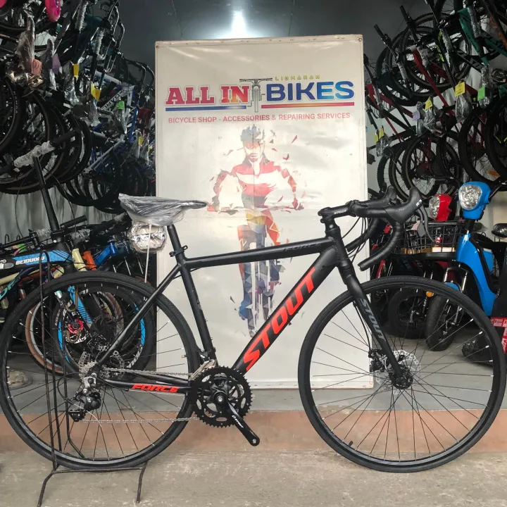 Stout Force Road Bikes 2x8Spd STI with Freebies 700C Alloy Bike Frame Medium Size Bike For Adults Bicycle For Rider Height 158 168Cm Lazada Lazada PH