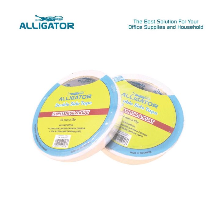 Alligator Double Tape 12mm X 12 Yard / Double Tape Alligator / Double ...