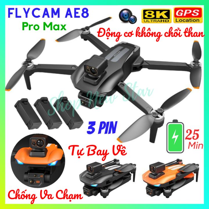 Flycam Giá Rẻ AE8 PRO MAX - Máy Bay Điều Khiển Từ Xa 4 Cánh Drone ...