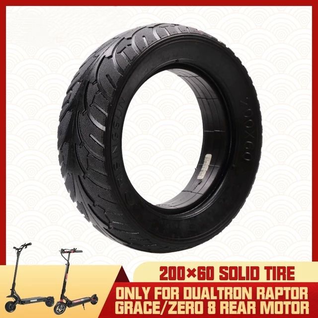 200x60 8 Inch Solid Tire for ZERO 8 T8 ZERO8 GRACE 8 Dualtron Raptor ...