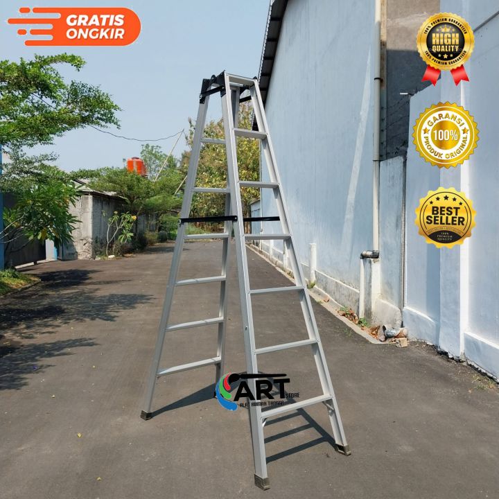 Tangga lipat Jumbo grad ukuran 2,5M-5M tahan beban sampe 350kg | Lazada ...