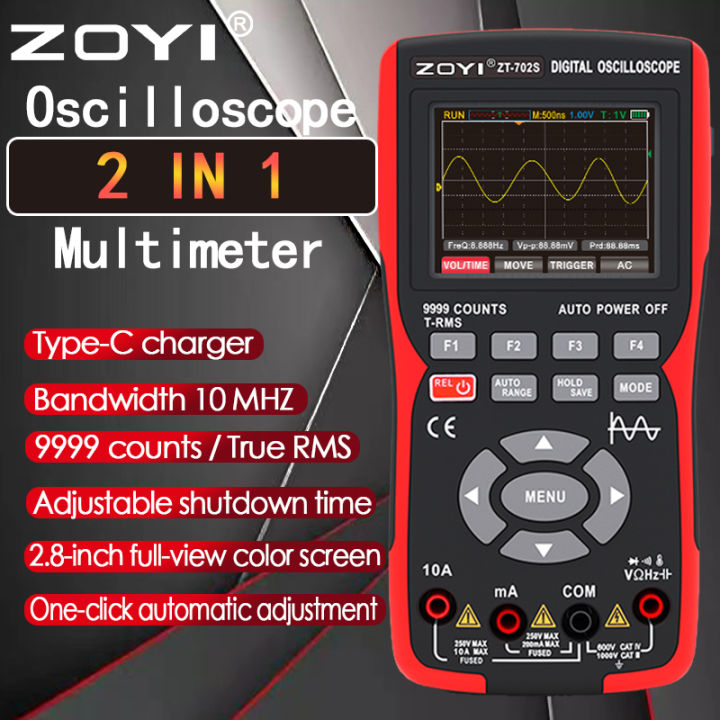 ZOYI ZT-702S Oscilloscope Multimeter Oscilloscope and Multimeter 2 IN 1 ...
