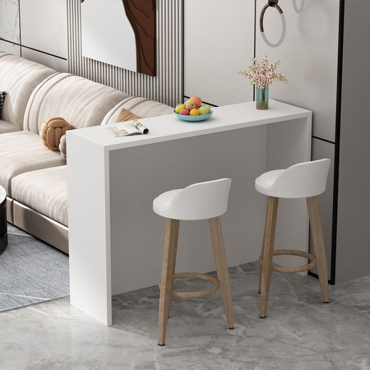 Modern Home Bar Table Long Table Dining Kitchen High Table against Wall ...