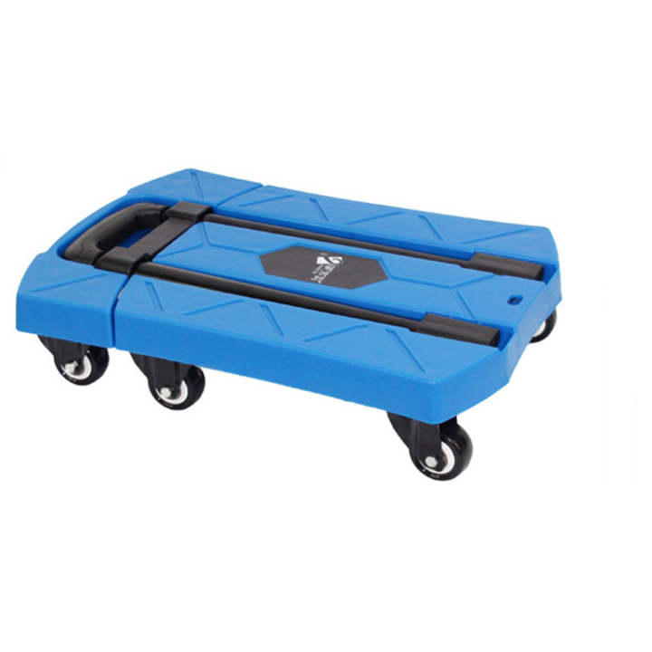 Portable Six-Wheel Flatbed Shopping Cart Foldable Cargo Moving Hand ...