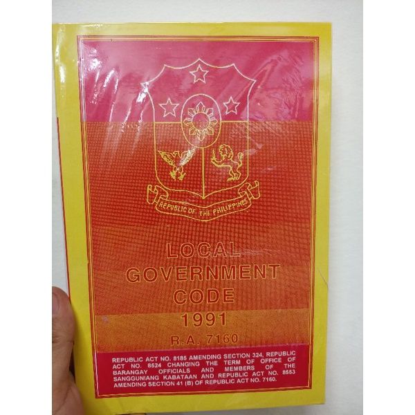 Local Government Code 1991 R.A 7160 | Lazada PH