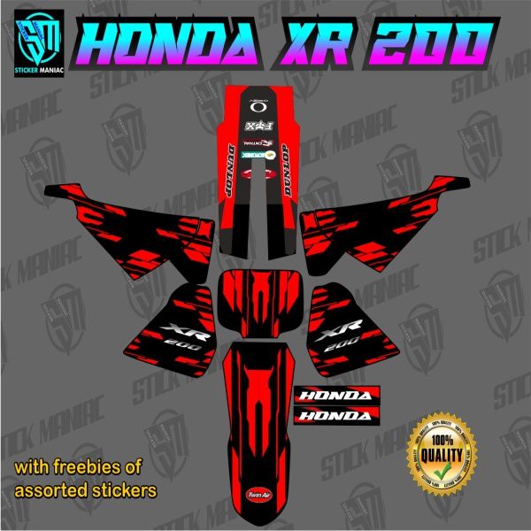 Honda XR 200 decals sticker, Laminated | Lazada PH