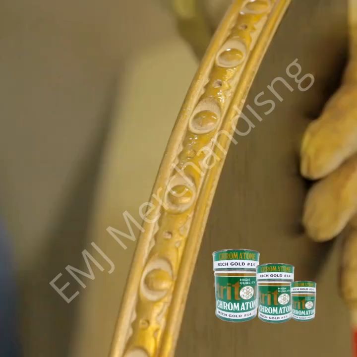 EMJ Triton Chromatone Rich Gold #14 - QDE Gold Paint for Metal & Wood ...