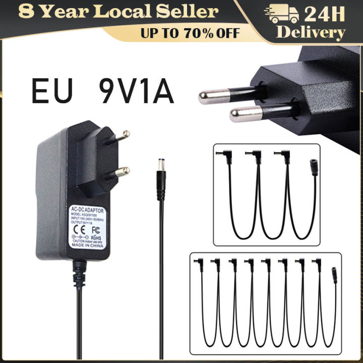 3/8-in-1 Topology Cable Effects Power Adapter Solid Guitar 9V DC 1A ...