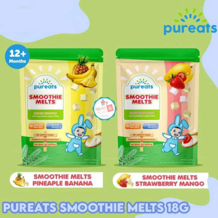 PUREATS SMOOTHIE MELTS 18GR | YOGURT SNACK CEMILAN SEHAT BAYI ANAK ...