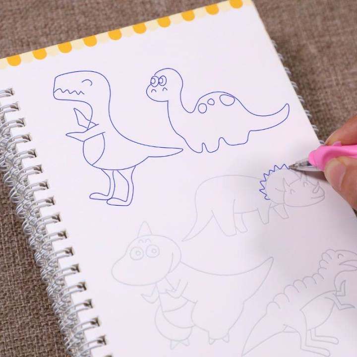 Kids Groove Picture Book Kindergarten Baby Copy Doodle Hand Drawn ...