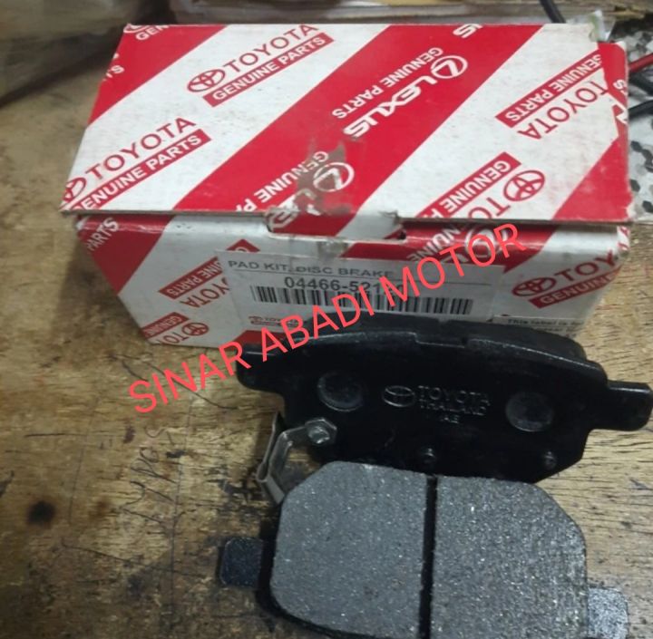 Brake Pad Rear Kampas Belakang Toyota New Vios Gen 2 2007-2012 Yaris ...
