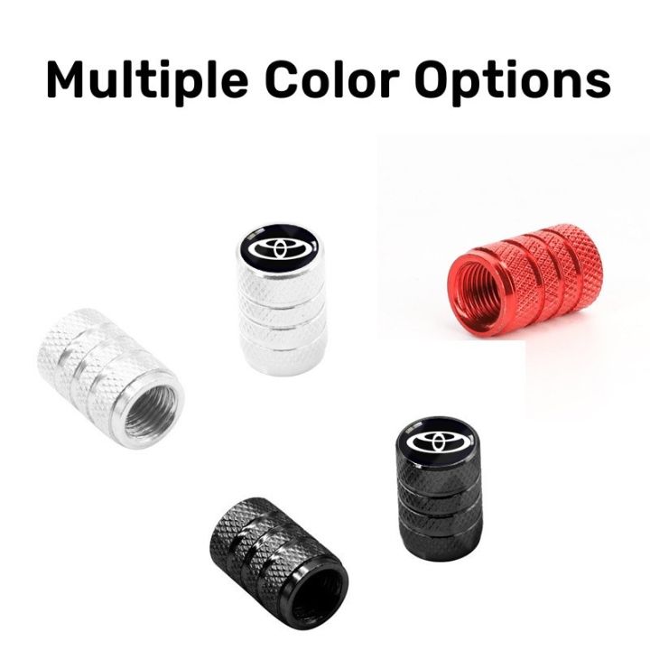 4Pcs Toyota GR Car Tire Valve Caps Automotive Bicycle Metal Parts ...
