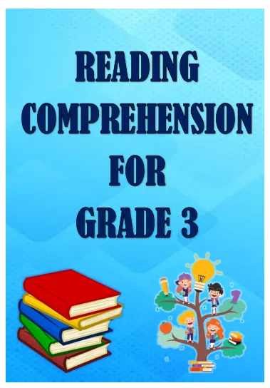 Reading Comprehension for Grade 3 (33 pages) bookbind | Lazada PH