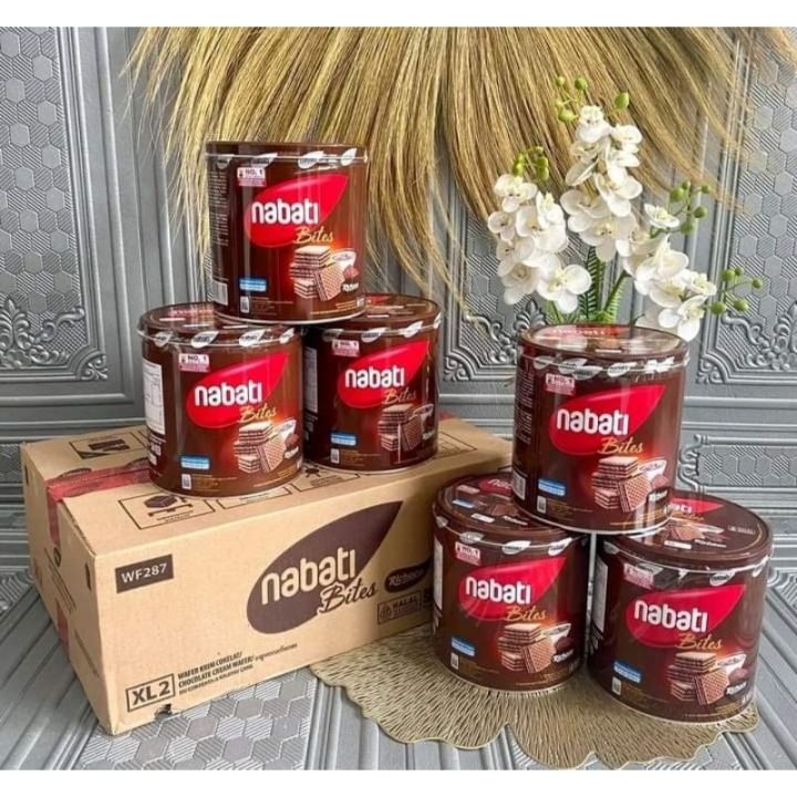 NABATI wafer kaleng 240gr rasa coklat 1 dus isi 6 | Lazada Indonesia