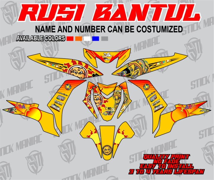 Rusi Bantul decals sticker, laminated | Lazada PH