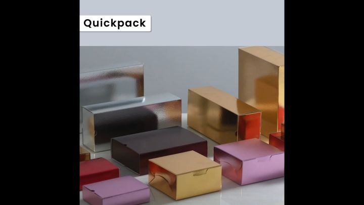 Quickpack - กล่องแข็งแรงพิเศษ 1 ปอนด์ทรงเตี้ย ขนาด 20x20x5 cm – 10 กล่อง แบบหน้าต่าง/ทึบ 6 สี ...