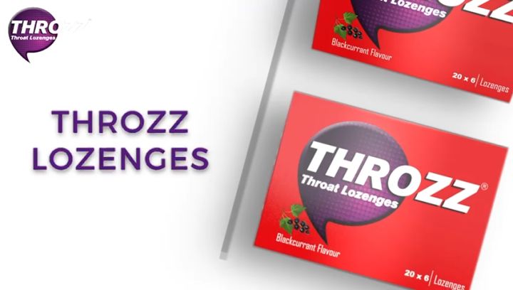 THROZZ Throat Cough Antiseptic Lozenges Blackcurrent 4x6/20x6 Lozenges ...