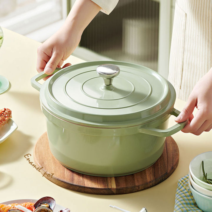 S&S Enamel Pot Stew Pot Instant Pot Household Ceramic Saucepan ...