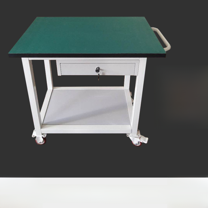 Anti-Static Workbench Movable Double Rounds Drawer Repair Table with ...