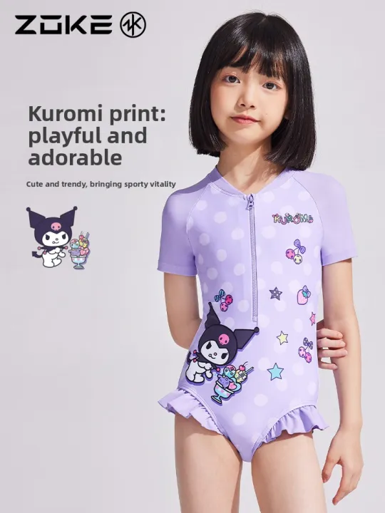 Zoke | Girls' One-Piece Triangle Swimwear Training Quick-Dry Sun ...