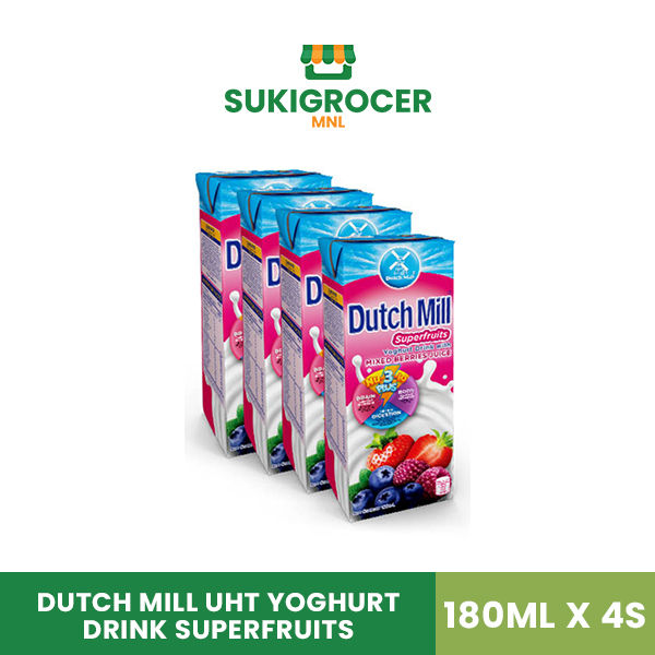 Dutch Mill UHT Yoghurt Drink Superfruits 180ML x 4s | Lazada PH