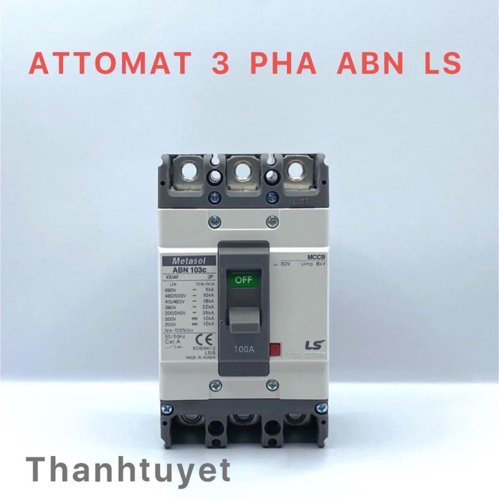 ATTOMAT Át khối 3 pha mccB LS 3P ABN 100A | Lazada.vn