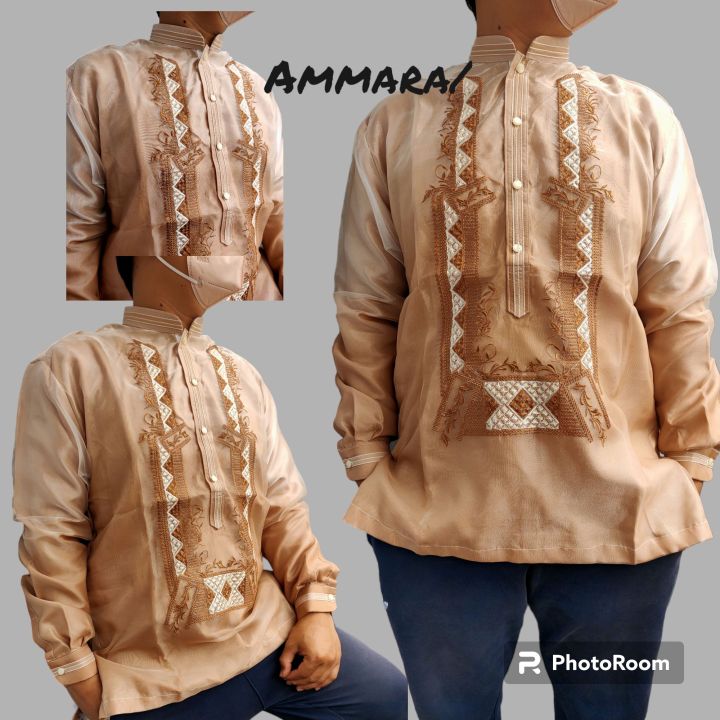 New Style！ Barong tagalog barong piña organza with lining barong for ...