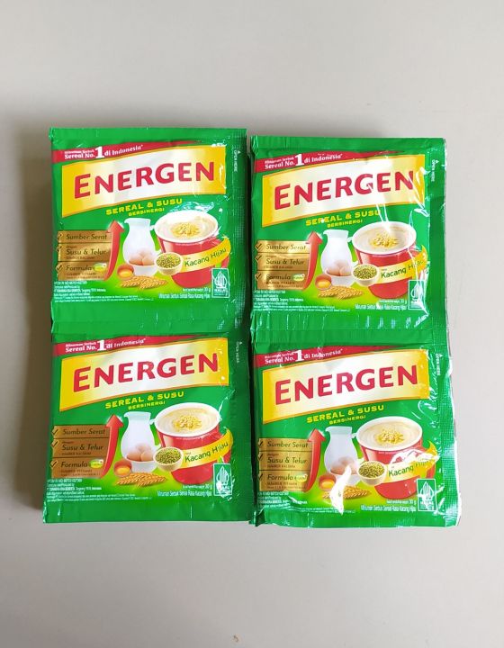 Energen Sereal 1 Renceng isi 10 Sachet kacang hijau | Lazada Indonesia